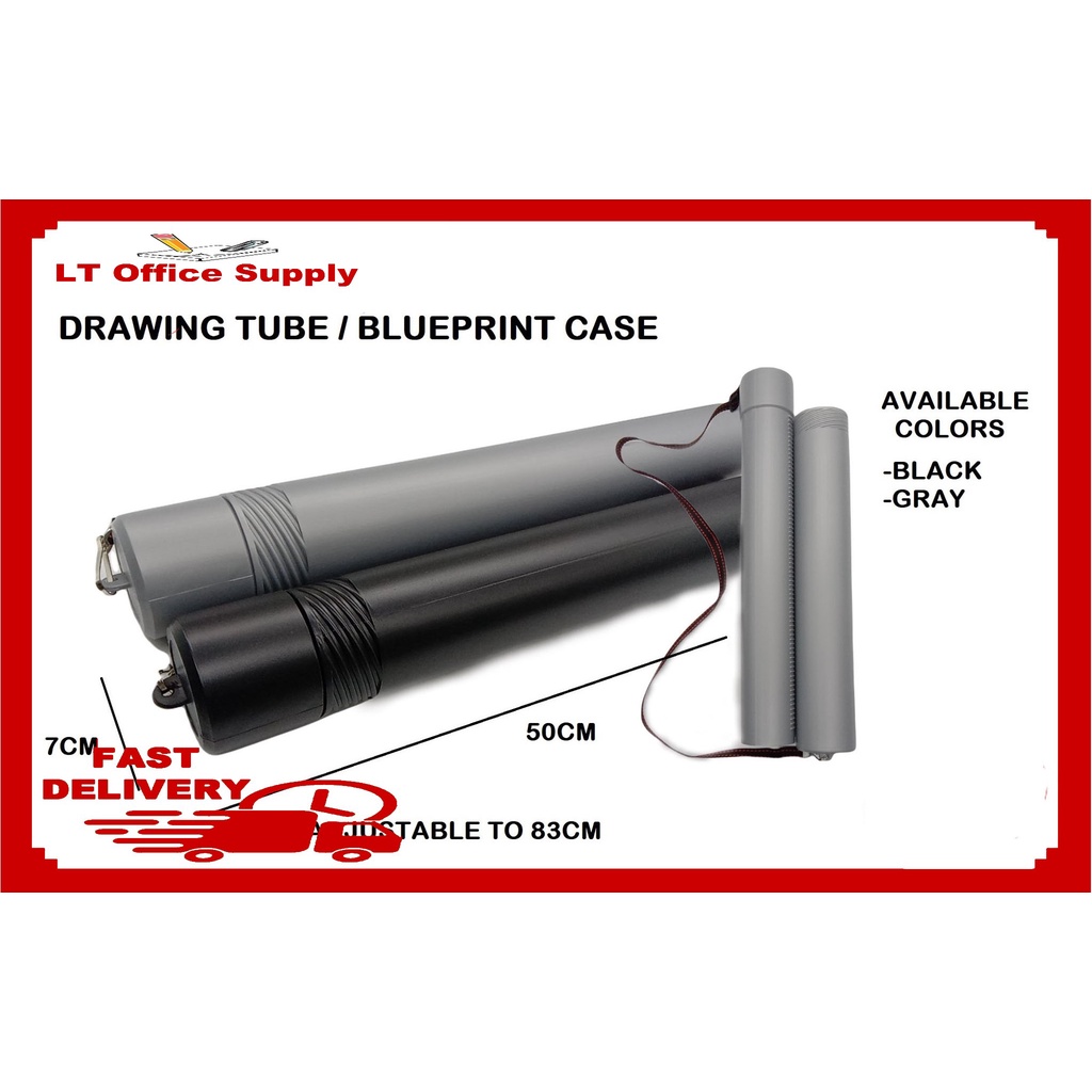 Drawing Tube Blueprint Case Telescoping Art Tube Plastic Storage Tube ...