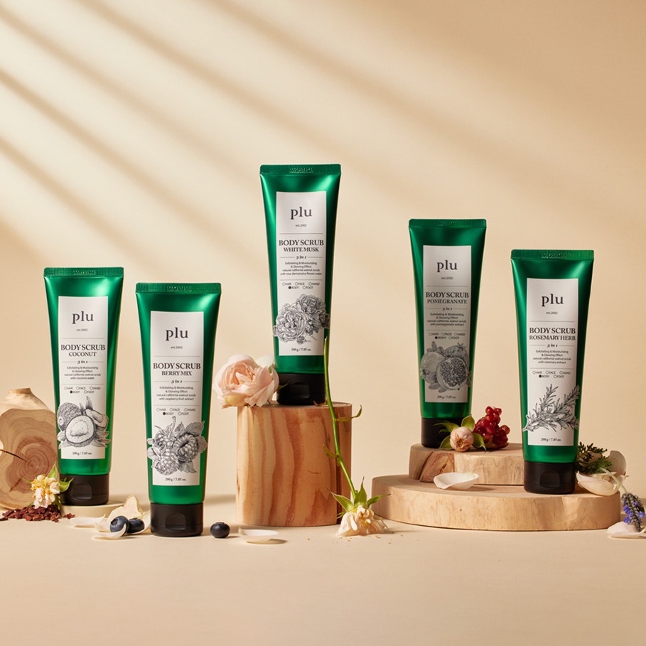 Plu 3in1 Body Scrub 200g ( 5 Scents Available ) | Shopee Philippines