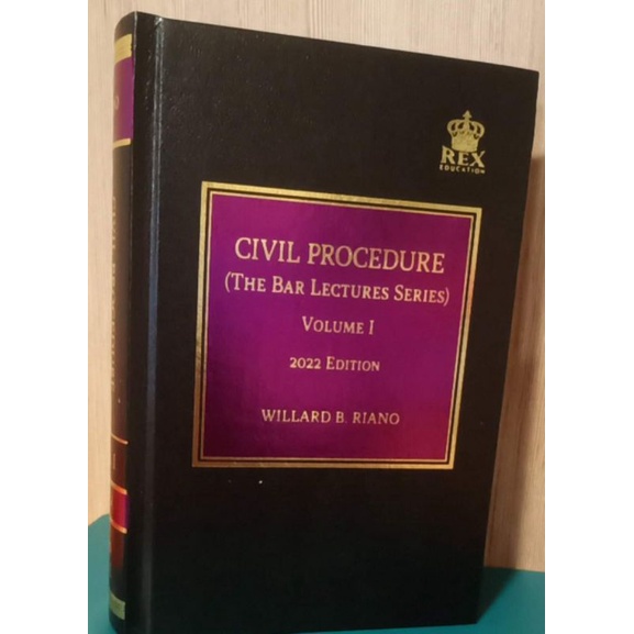 RIANO-CIVIL PROCEDURE VOL I (2022 EDITION) CLOTH BOUND | Shopee Philippines