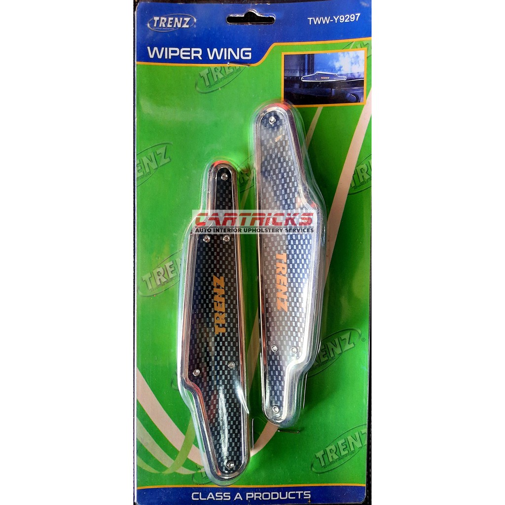 WIPER WING AID Carbon Fiber / Chrome Silver / Silver UNIVERSAL Fit ...