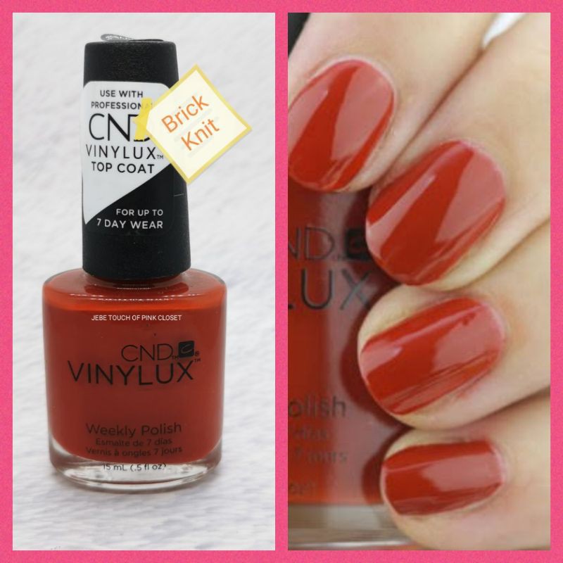 COD! CND VINYLUX WEEKLY POLISH-BOUGHT IN US! Brick Knit | Shopee ...