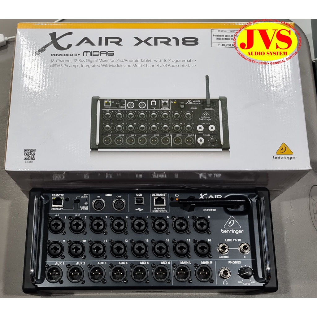 Behringer X Air XR18 Digital Mixer Powered by Midas | Shopee Philippines