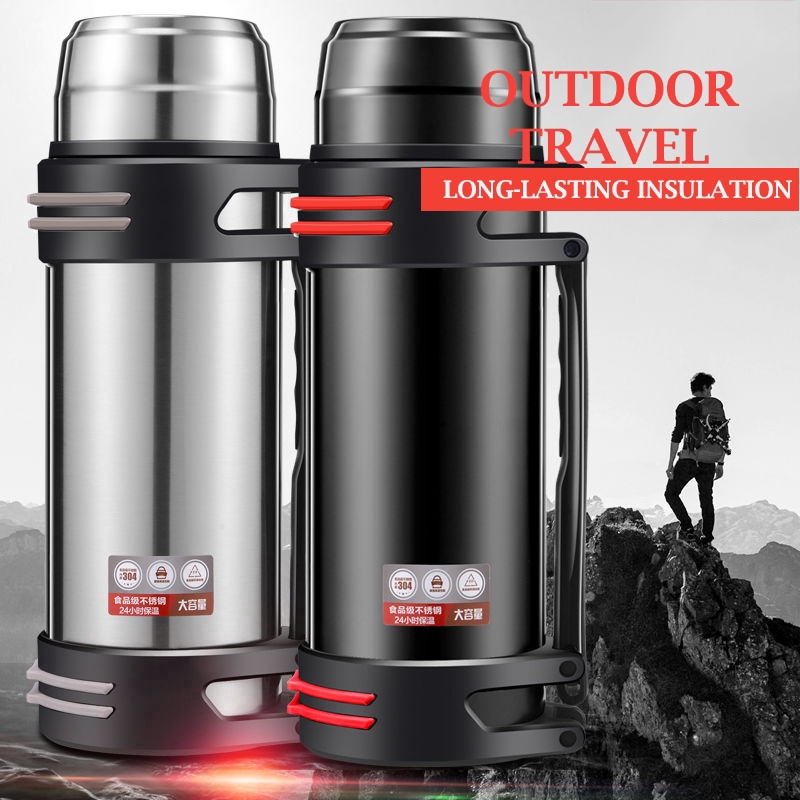 3L Large Capacity 304 Stainless Steel Vacuum Flask Outdoor Sports Thermal Bottle Travel ...