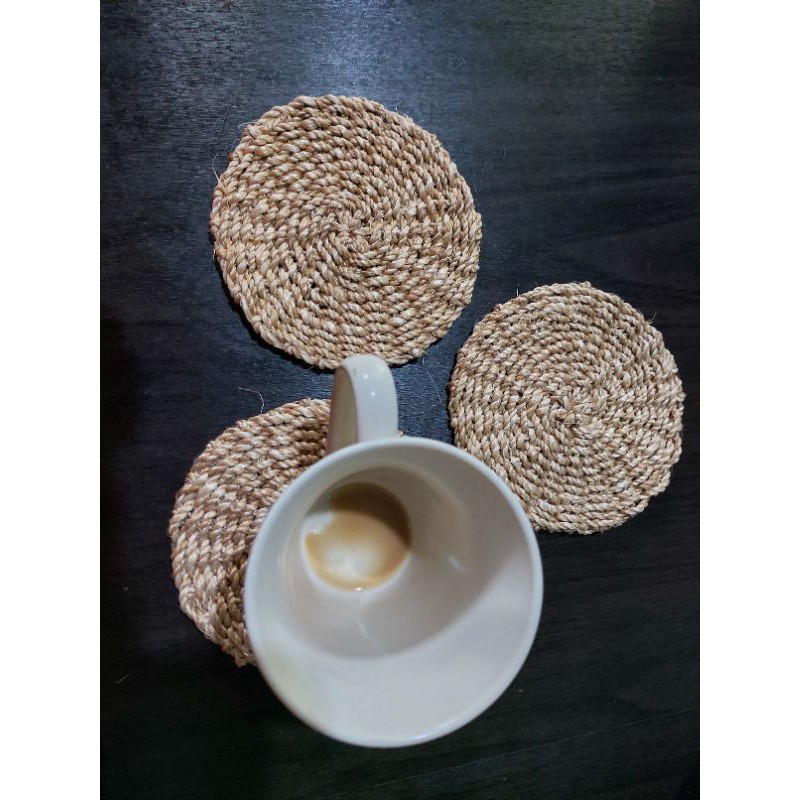 abaca coaster 4 inch | Shopee Philippines