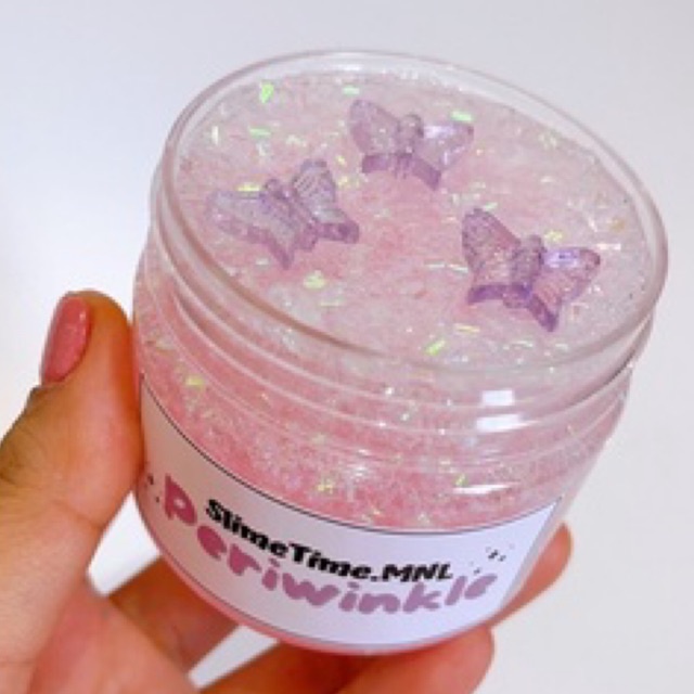 Periwinkle Baby Pink Bingsu Crunchy Scented Slime Toy for Kids Summer ...