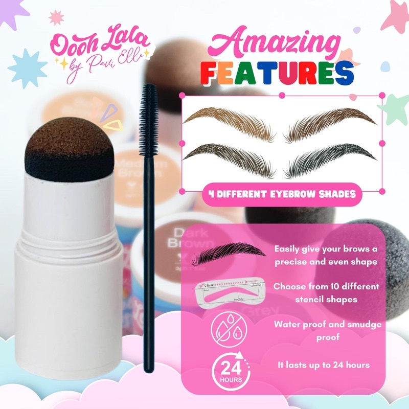 ONHAND Oooh Lala by Pavi Elle Eyebrow Stamp Kit | Shopee Philippines