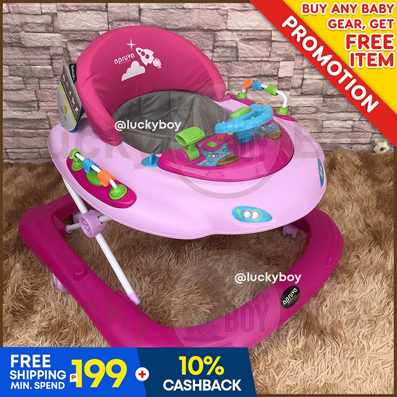 Apruva WS-328 Baby Walker with Musical Toy - Pink | Shopee Philippines