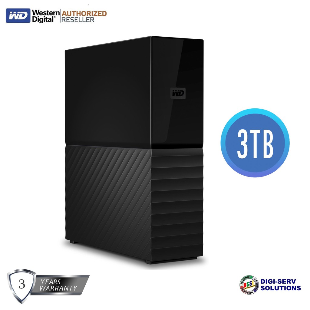 WD My Book 3TB USB 3.0 External Hard Drive (WDBFJK0030HBK-NESN) with 3 ...