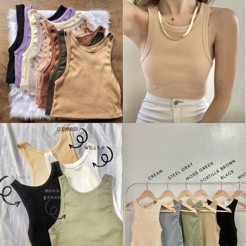 SS Zara Racer Back Sando For Women Fashion Knitted Ribbed Croptop for ...