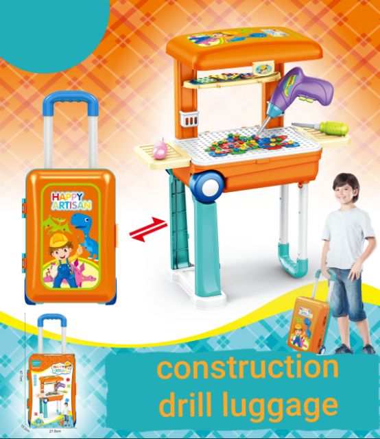 Drill Construction Simulation Pretend Play Tools Toy Set | Shopee ...