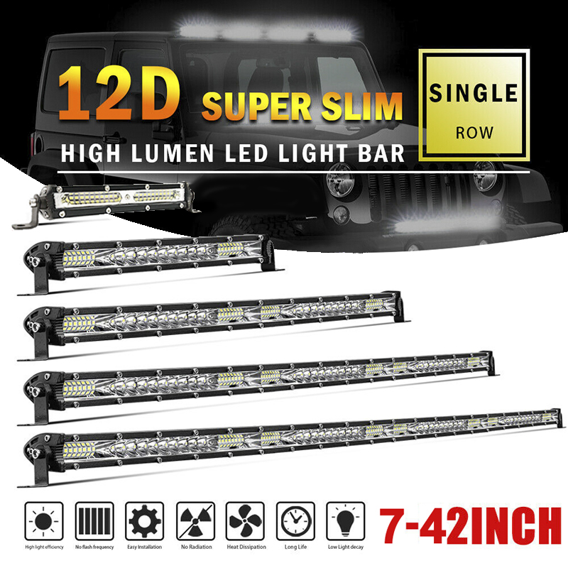 Super Slim 7-32inch Led Work Light Bar 12V 24V Combo LED Bar Offroad ...