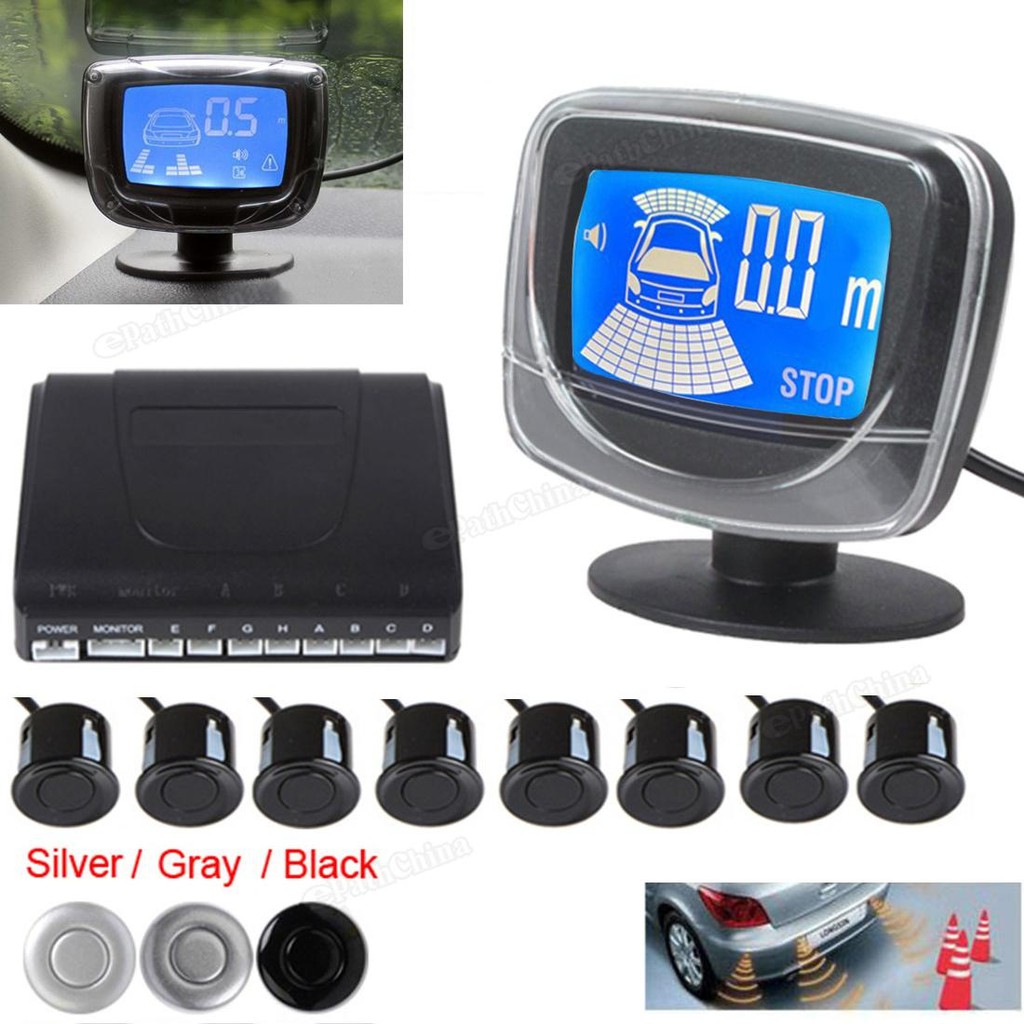 Weatherproof Car Parking Sensor with 8 Sensors Rear and Front View ...