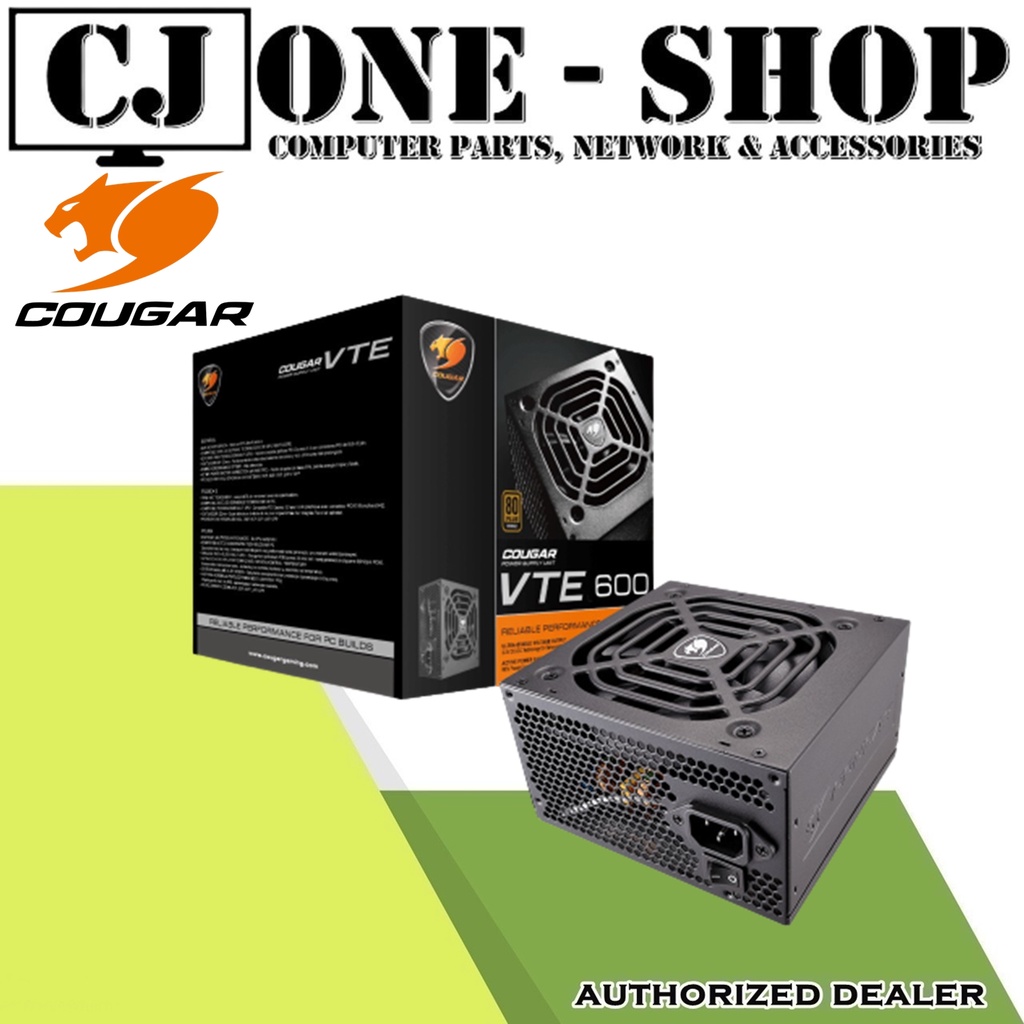 COUGAR VTE600 80+ BRONZE 600W PSU | Shopee Philippines