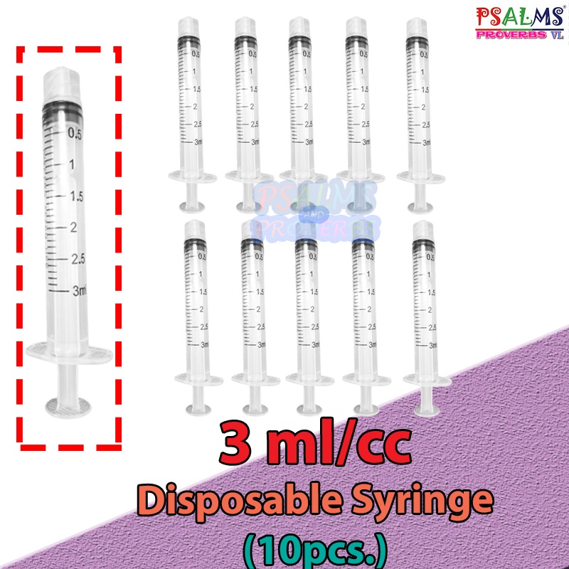 Disposable Syringe 3ml/cc (10pcs.) | Shopee Philippines