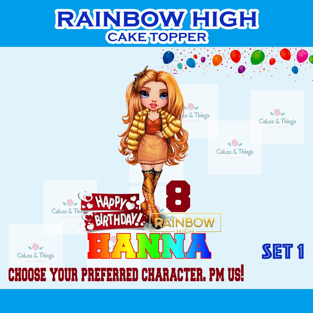 Rainbow High Cake Topper Banner Party Decoration | Shopee Philippines