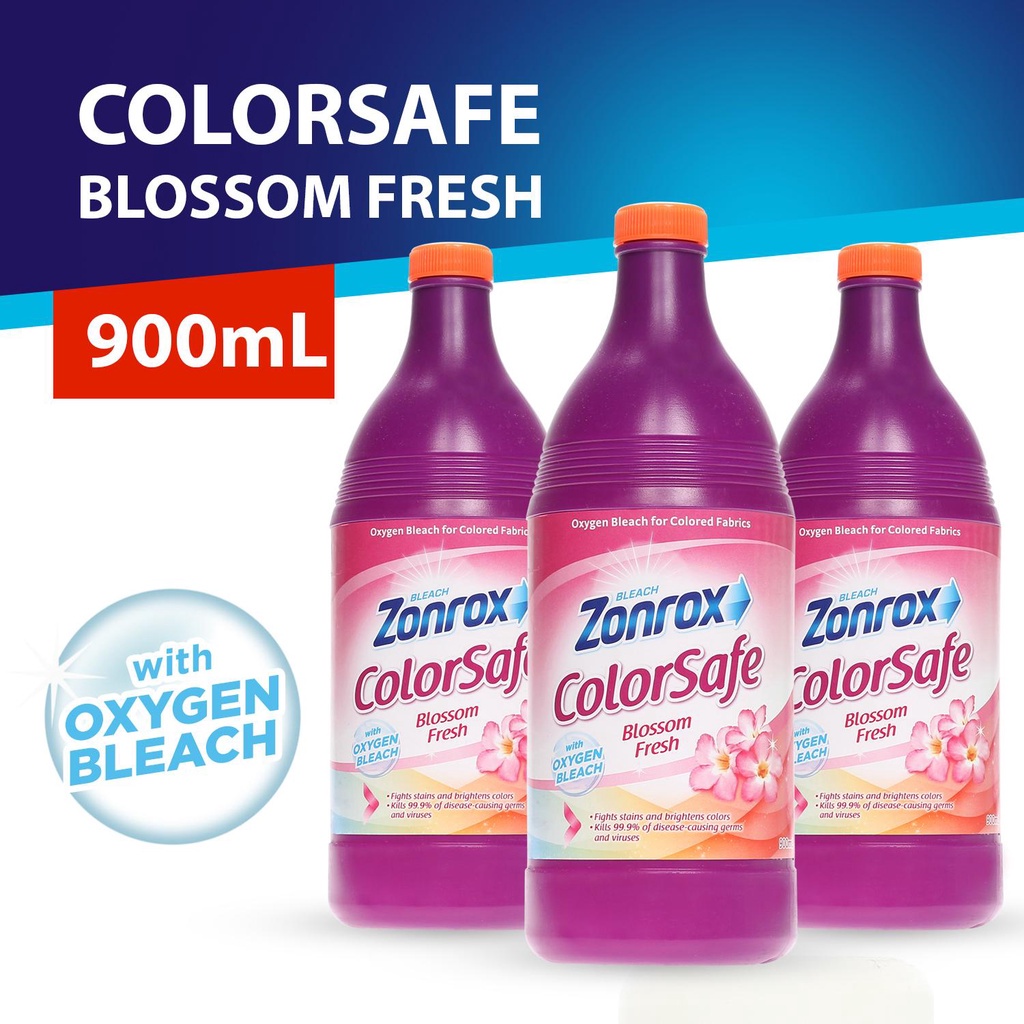 Zonrox Colorsafe Blossom Fresh Bleach (900 mL) Set of 3 | Shopee ...