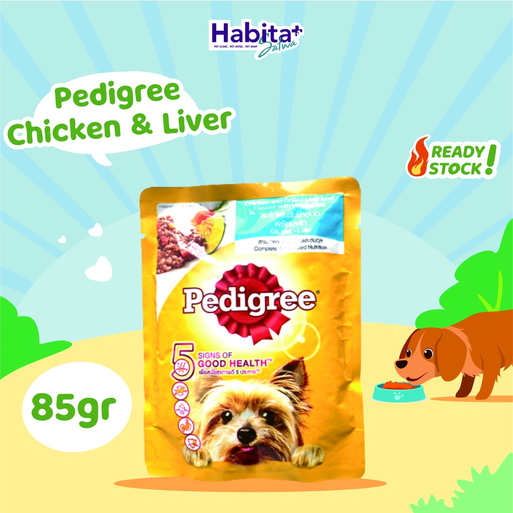 Pedigree Pouch 80 gr All Variants Of Wet Dog Wet Food Dog Food | Shopee ...