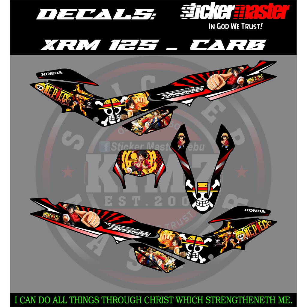 XRM 125_CARB FULL DECALS ONE PIECE | Shopee Philippines