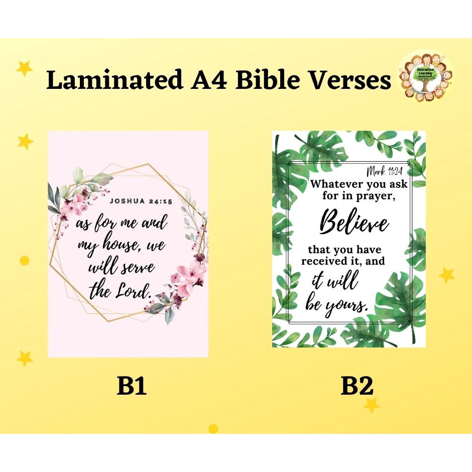 Bible Verses A4 Laminated | Shopee Philippines