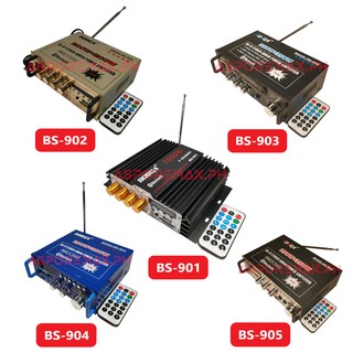 BOSCA Amplifier with Bluetooth USB/SD FM Stereo Audio POWER Amplifier ...