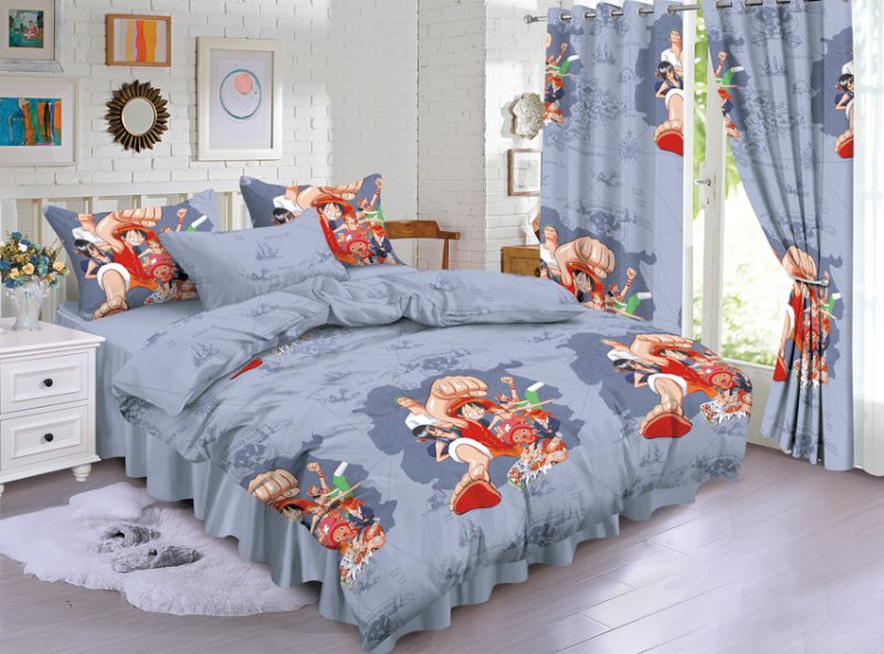 New 3in1 Bedsheet Anime One Piece Sales Single/Double/Queen Size Semi ...