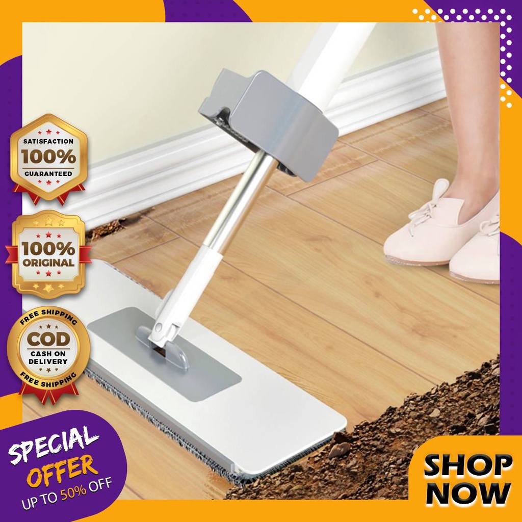 Original Flat Mop Hand Washing Lazy Mop Squeeze Mop Automatic Spin 360 ...