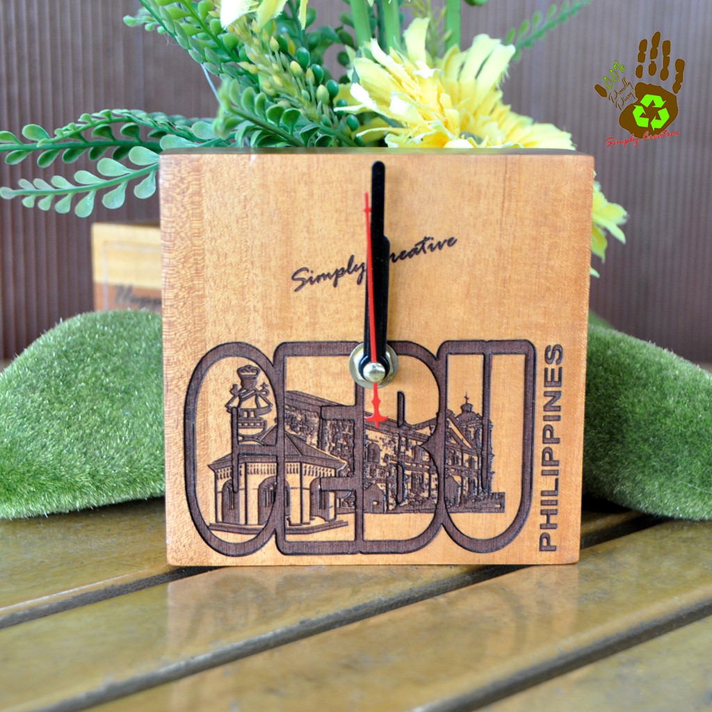Simply Creative Wooden S4S Clock Cebu Philippines, Souvenir Gift Item ...