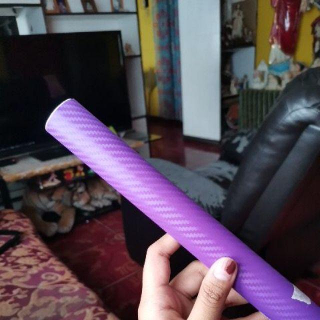 3D 127cmx30cm Glossy Carbon Fiber Wrap Vinyl Decal Sticker | Shopee ...