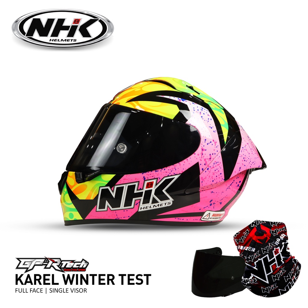 NHK GPR-TECH MotoGP Racing Helmet KAREL ABRAHAM Winter Test with FREE ...