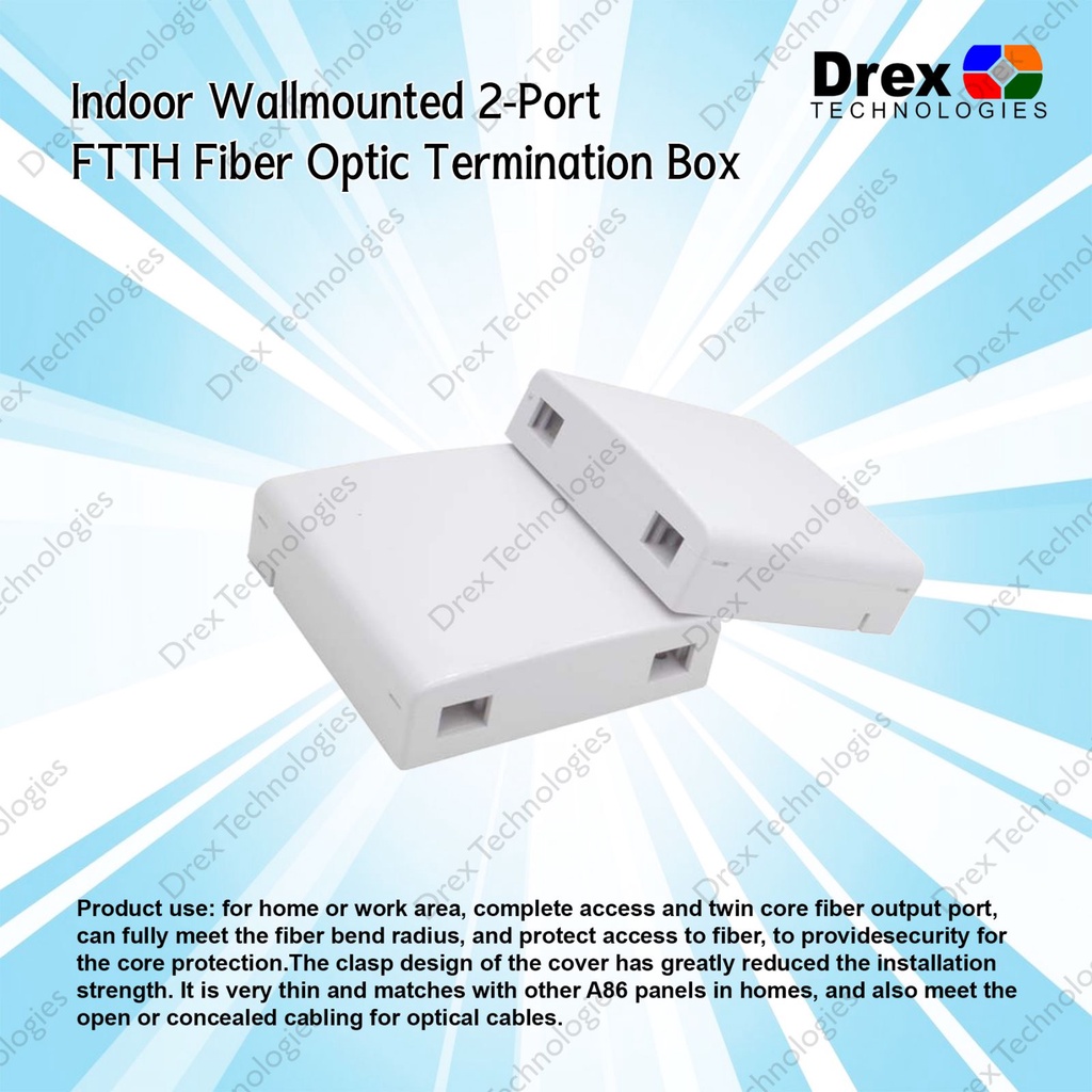 2 Core Fiber Optic Distribution Box/Protection Box / Fiber Terminal Box ...