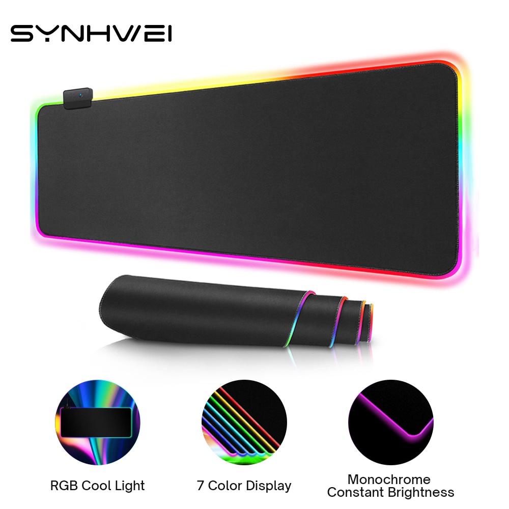 Waterproof RGB Gaming MousePad With Backlight XXL Gamer Mouse Pad Non ...