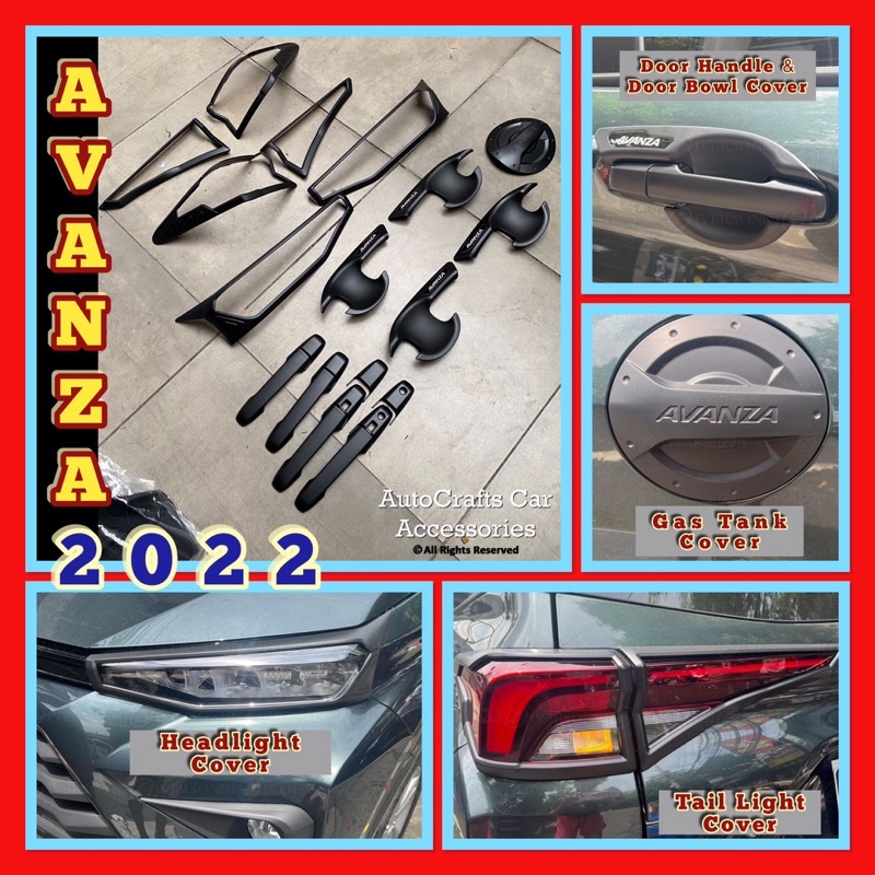 TOYOTA AVANZA 2022-2023 GARNISH COMBO SET MATTE BLACK (THAILAND MADE) | Shopee Philippines