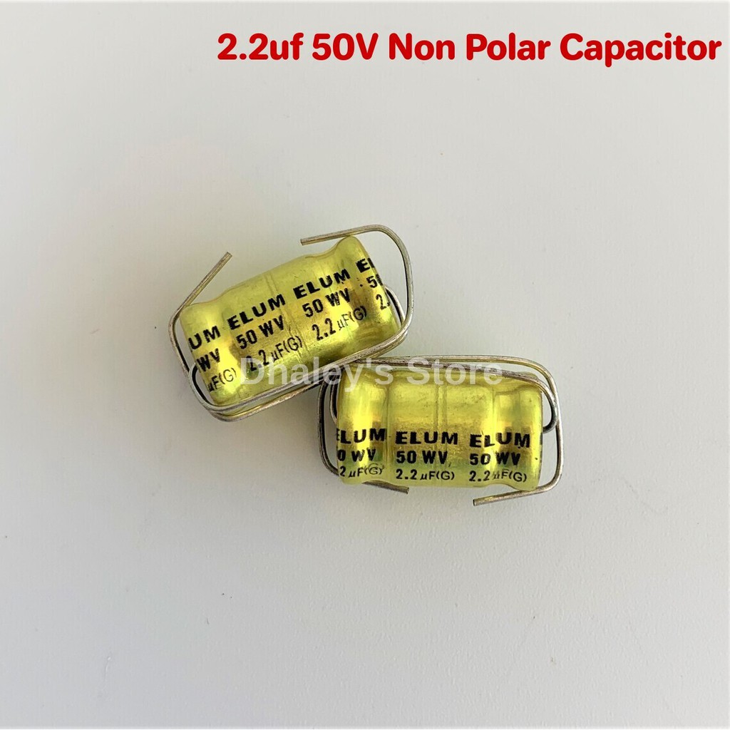 2pcs Tweeter Capacitor 2.2uf 50V Non Polar Capacitor Condenser ...