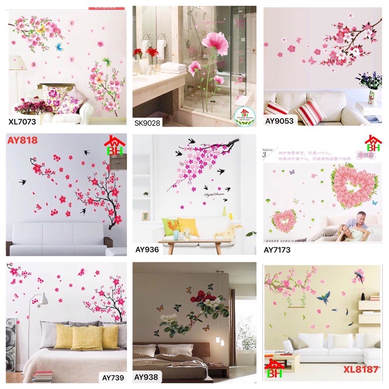 BHW Wall decals wall stickers home decoration pvc self-adhesive ...