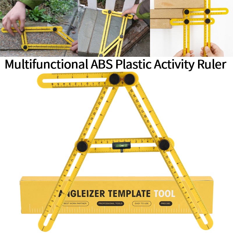 Angle Ruler Tool Angle Ruler Measuring Protractor Activity Four Fold Ruler With Metric Inch