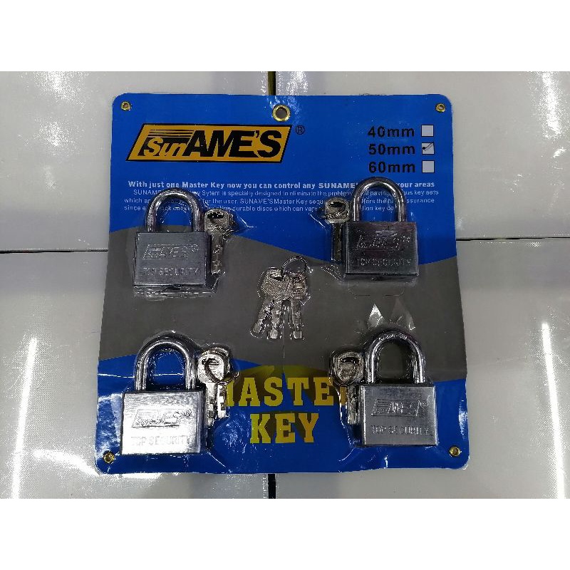 Padlock Set with/ master Key (50mm) | Shopee Philippines