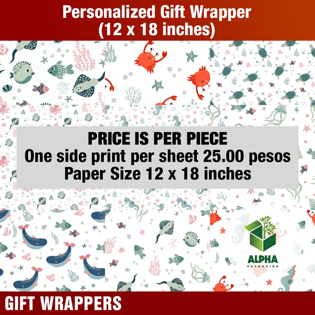 Marine Print | Personalized Wrapper | Sold per piece | No minimum ...
