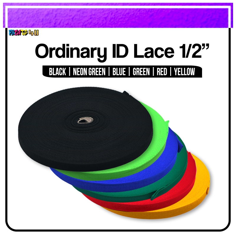 Ordinary Lace 1/2inch for ID Lanyard Making (50meters/roll) | Shopee ...