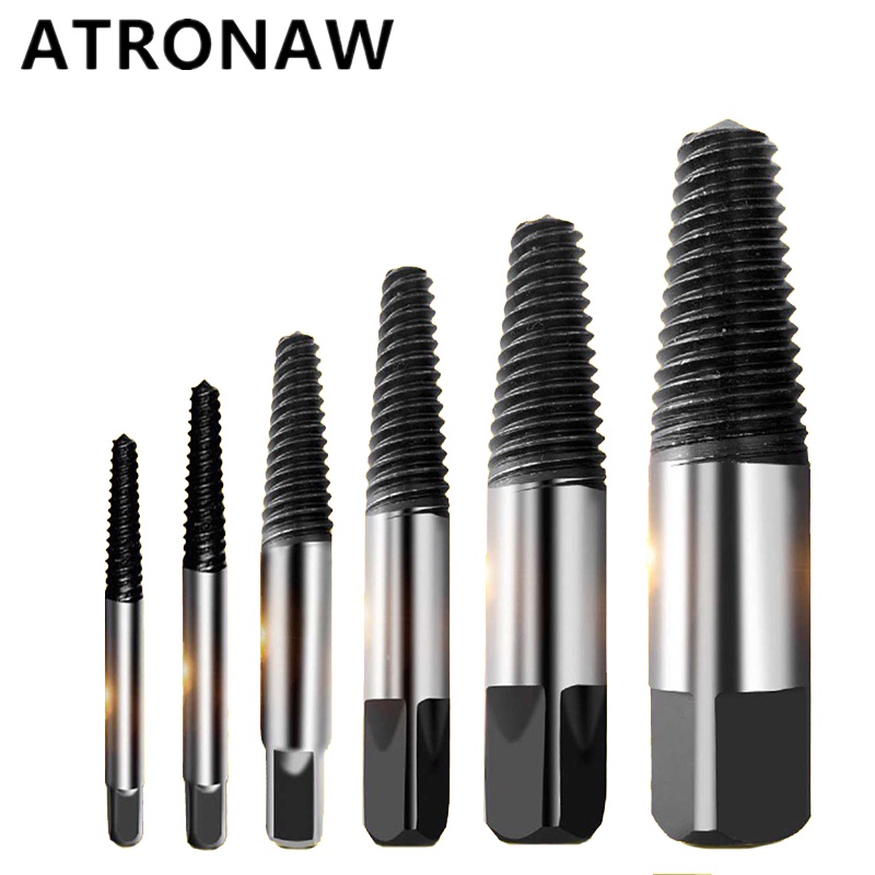 Heavy ATRONWA 6pcs Broken Bolt Screw Extractor Remover Set Easy Out ...