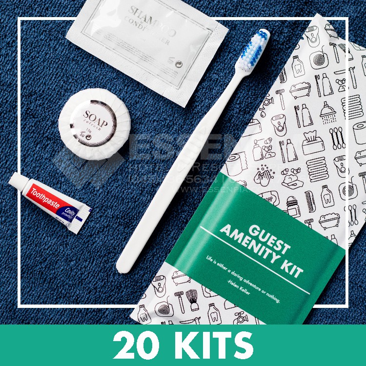 20 PACKS-SOLO ICON Hotel Disposable Guest Amenity Kit AIRBNB Guest ...