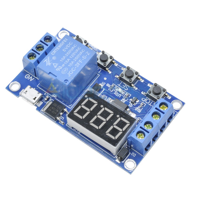DC 5V 12V 24V LED Light Digital Time Delay Relay Trigger Cycle Timer ...