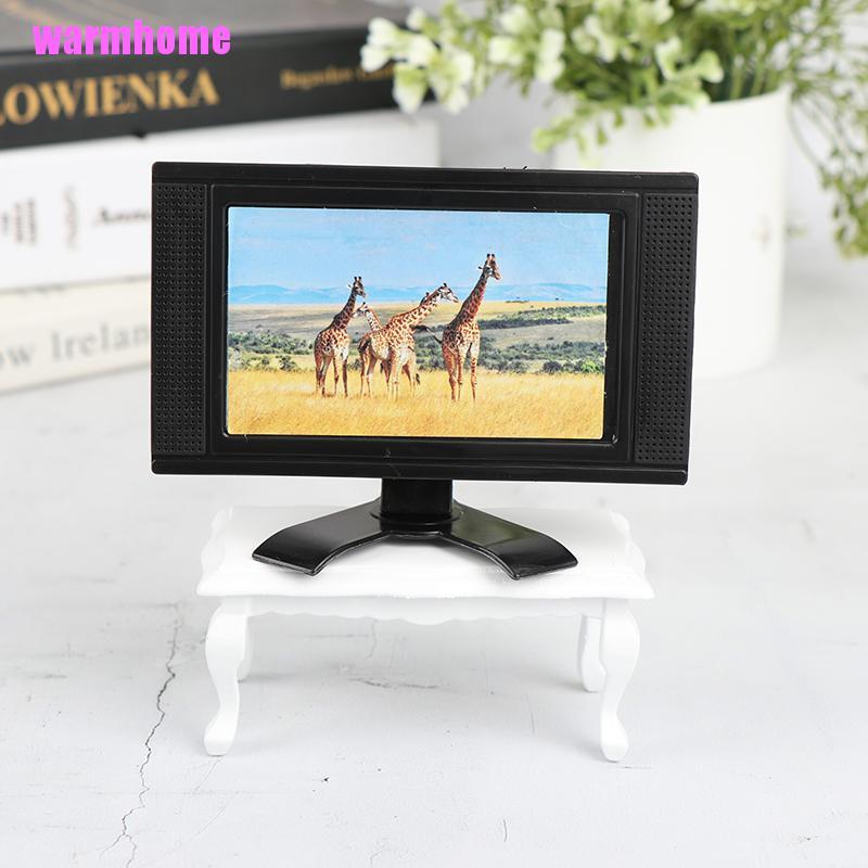 WMPH 1Pc Mini LCD TV Dollhouse Miniature LCD TV Model Doll House Home ...