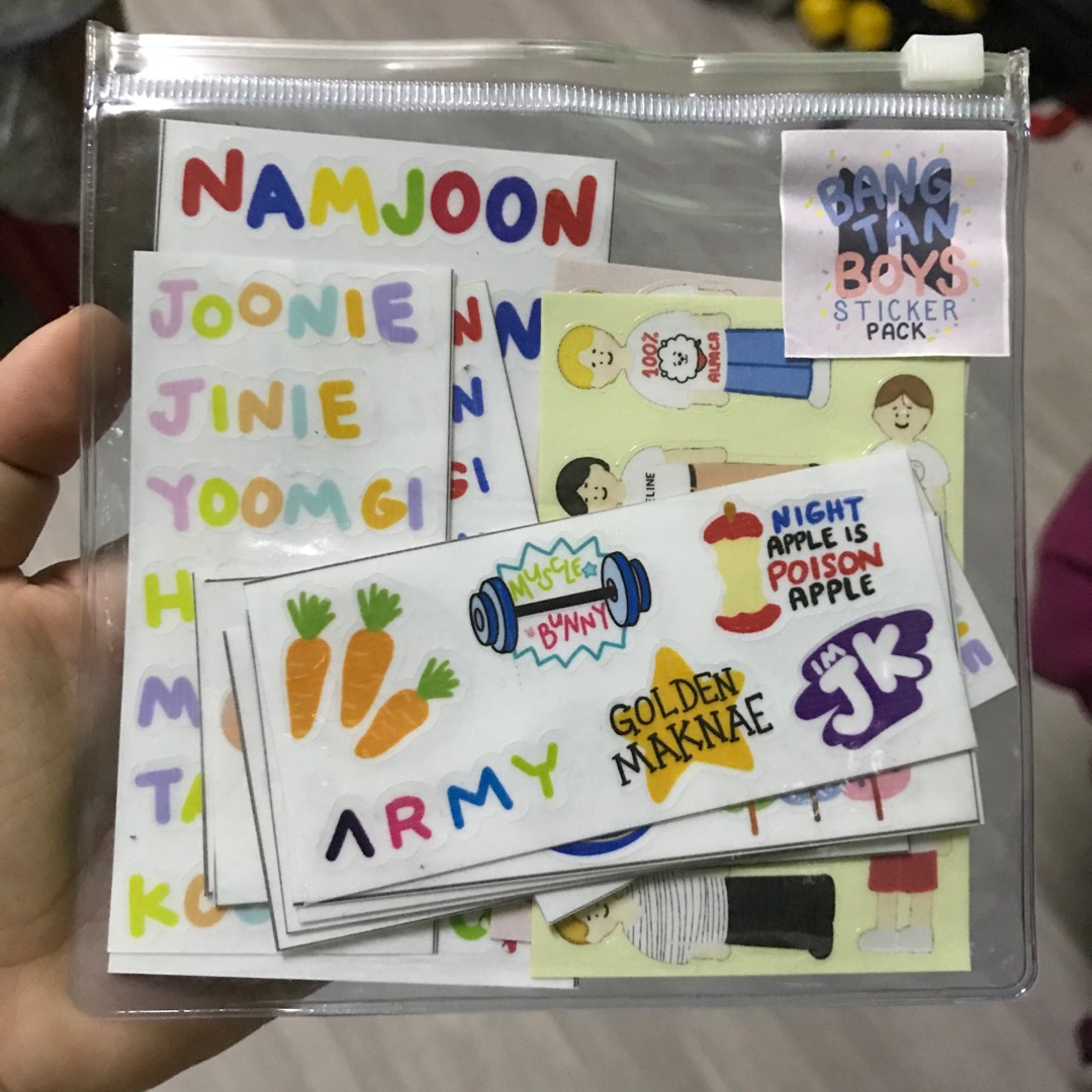 BCS Bangtan Boys Deco Transparent Sticker Pack | Shopee Philippines