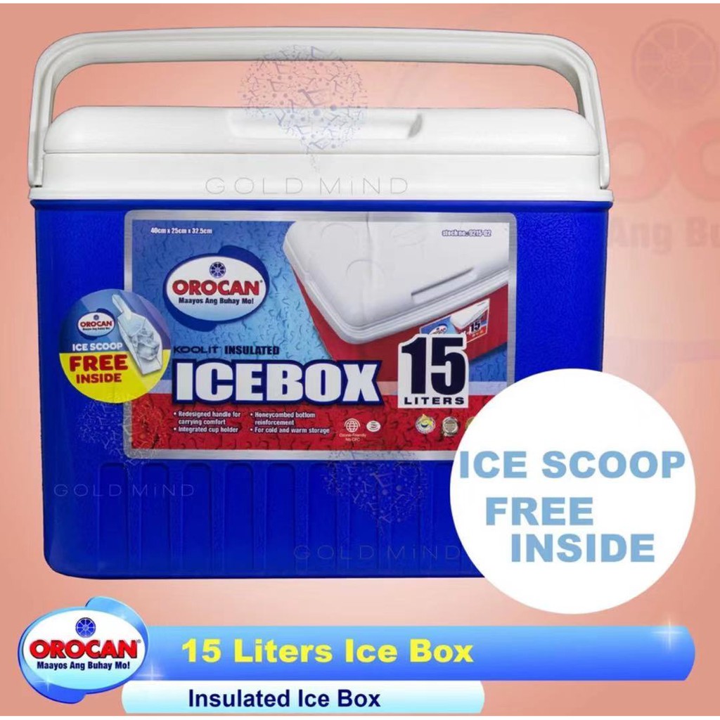 Orocan Ice box IceBox Cooler Chest Insulated 15L w/free ice scoop ...