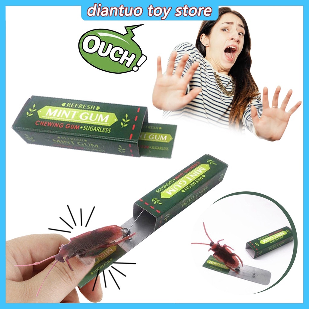 Prank Trick Toy Shocking Cockroach Chewing Pull Head Spoof Toys For ...