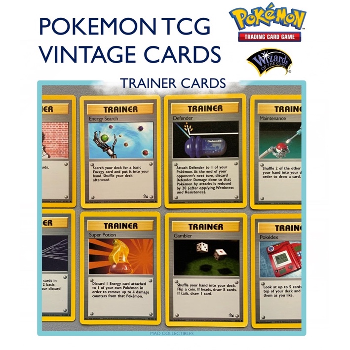 Vintage Pokemon TCG - Trainer Cards - Pokeball Potion Bill Recycle ...