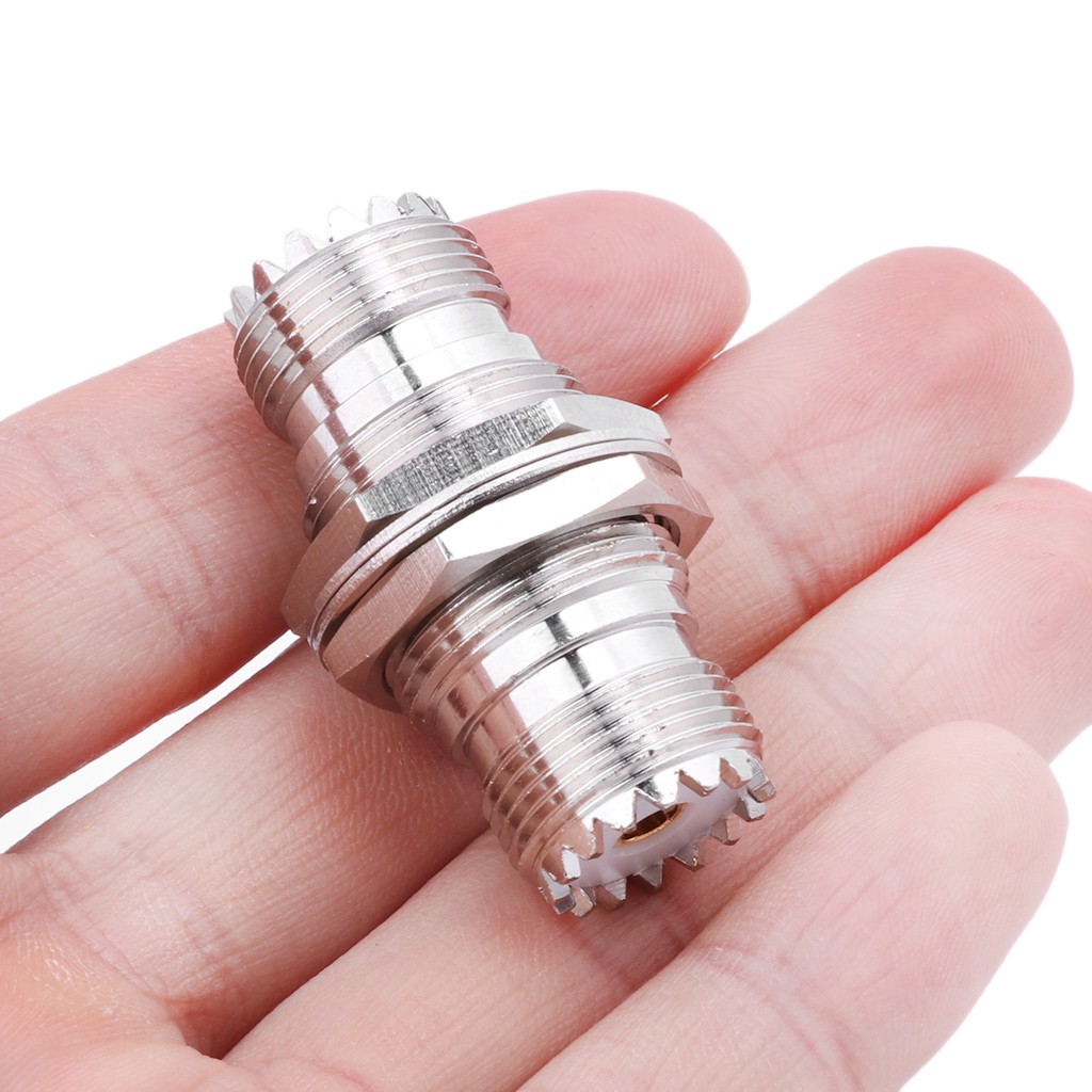 ♥♥UHF SO239 Female Nut To Female Jack Nut Panel Mount Adapter Connector ...