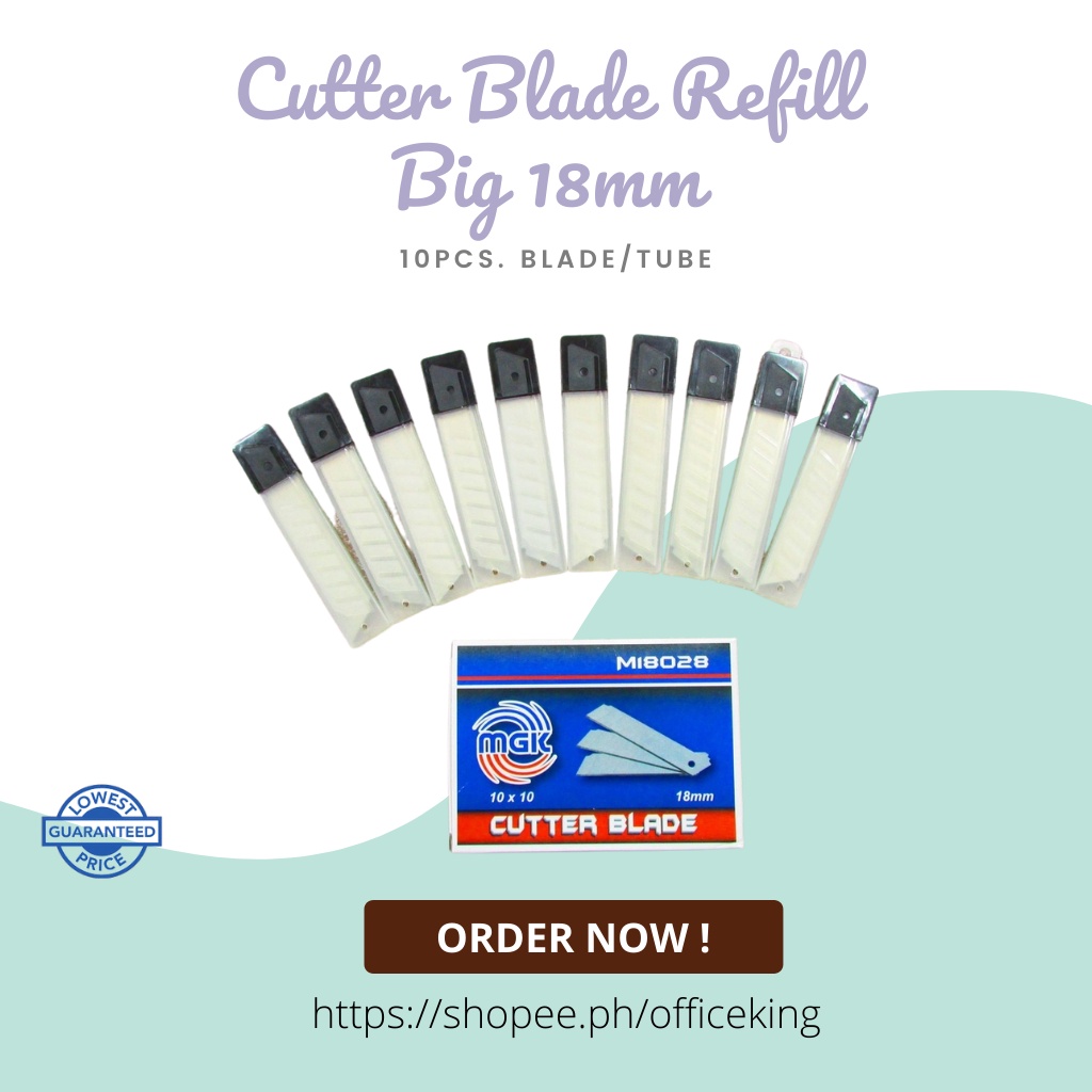 Cutter Blade Refill Big 18mm 10pcs | Shopee Philippines