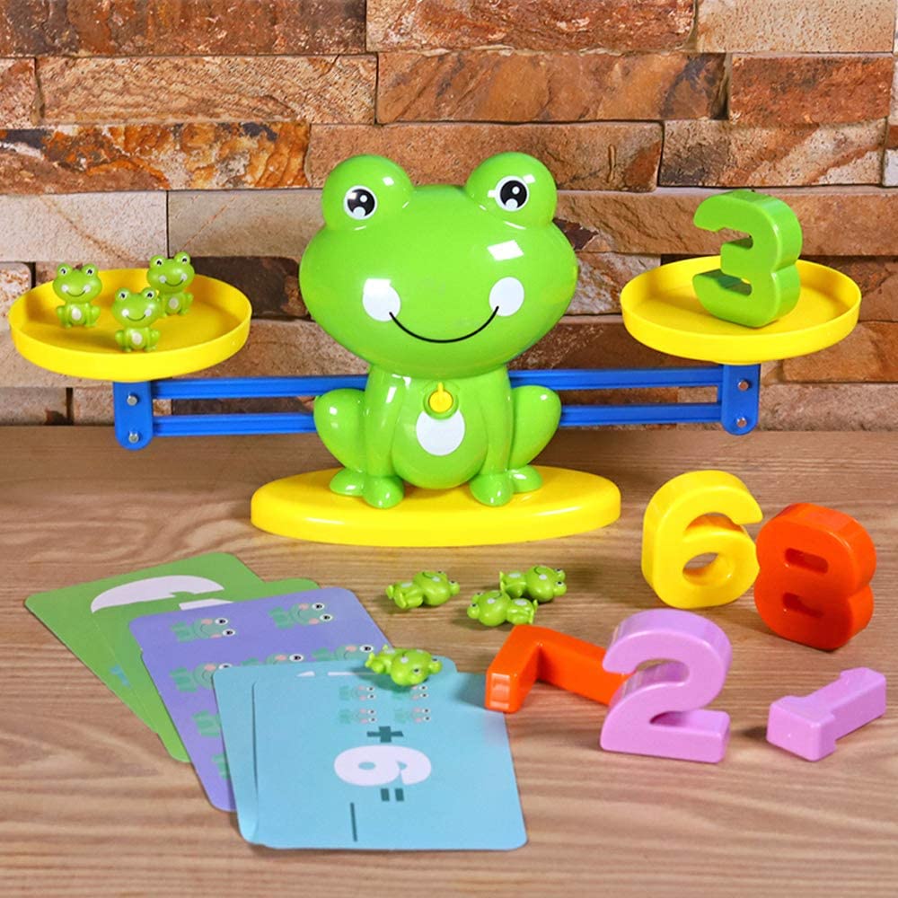 Qi Balance Math Game, STEM Math Toy Counting Toys Frog Number ...