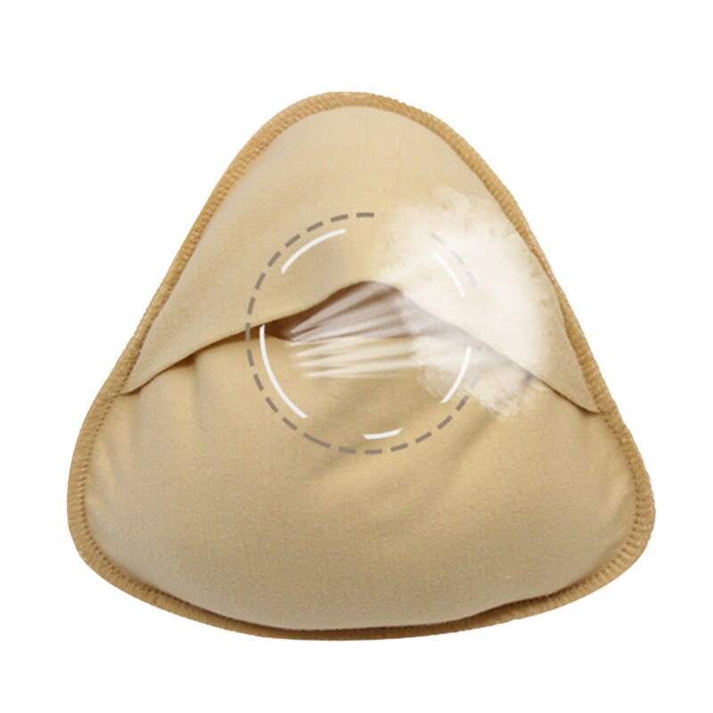Triangular Cotton Breast Form Enhancemen Breathable Artificial Fake ...